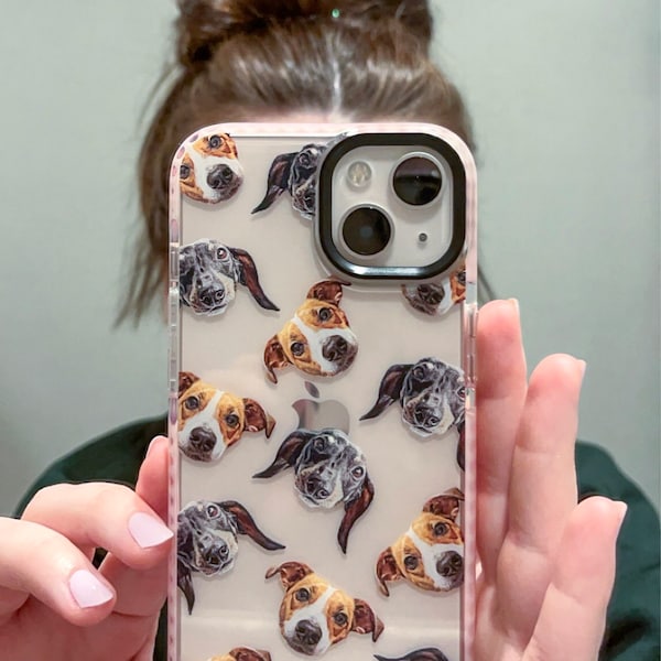Custom Dog Phone Case, Custom Pet Illustrated Phone Case, Dog iPhone ...