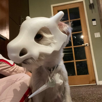 Cubone Dog Mask / Dinosaur Mask / Dog Costume / Funny Dog Gift - Etsy