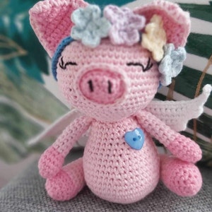 Amigurumi Crochet Pattern Pippa the Pig Angel ENGLISH ONLY - Etsy