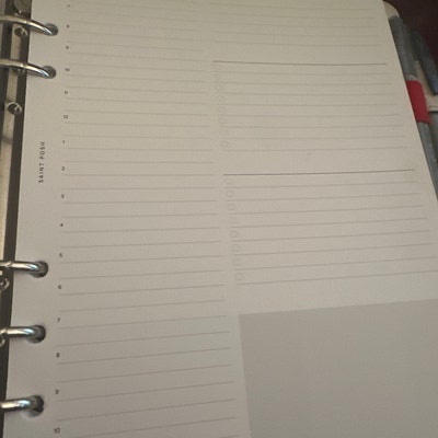 Lined Notes PRINTED Planner Inserts & Agenda Refill A5 / Personal ...