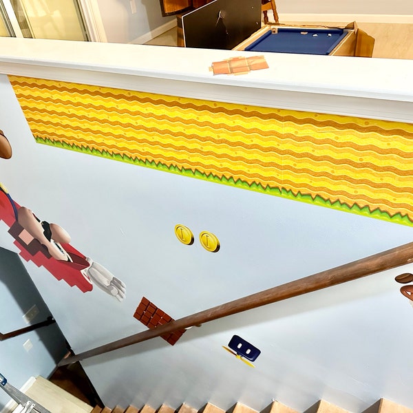 Removable Super Mario Wall Decal Nintendo Games Wallpaper Mario Bros ...