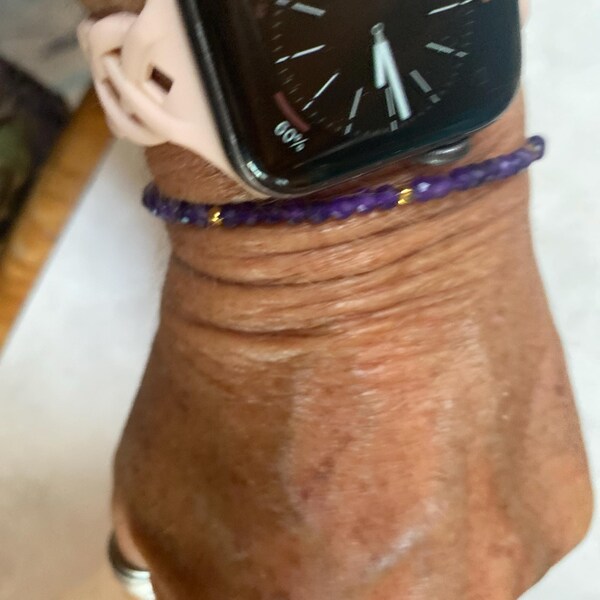 Blue Aventurine Stone Bracelet Tiny Blue Aventurine Faceted Bead ...