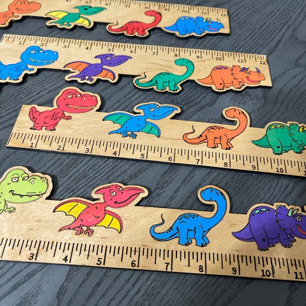 Dino Ruler Laser Cut SVG File - Etsy