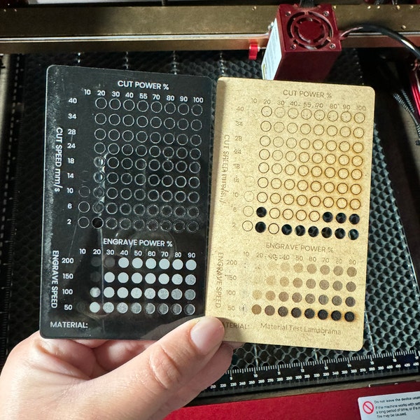 Xtool Test Files, Xtool Material Test, Xtool Creative Space Laser Test ...