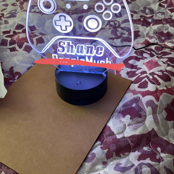 Game Controller Night Light, Personalized Free, LED Night Lamp, With ...