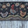 Rug Hooking PATTERN, Chicken Stroll, 23x54, 17x40, Chicken, Rooster ...
