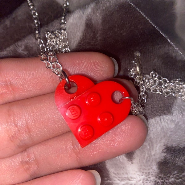 Brick Heart 18" Brick Necklace Friends Forever Gift Made Choose Your ...
