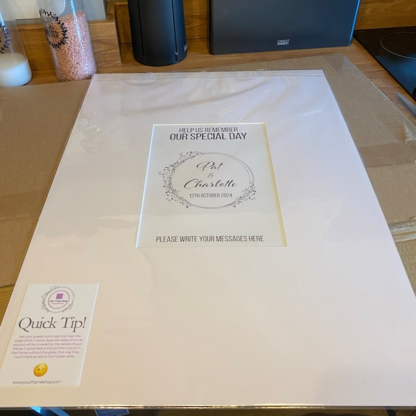 Personalised Wedding Signature Photo Mount - Bespoke Mount Boards for ...