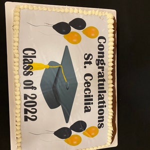 Edible Graduation Cake Topper - Etsy