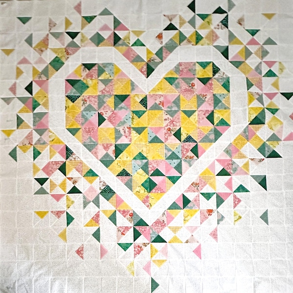 PDF MINI Exploding Heart Quilt Pattern Digital Download by Slice of Pi ...