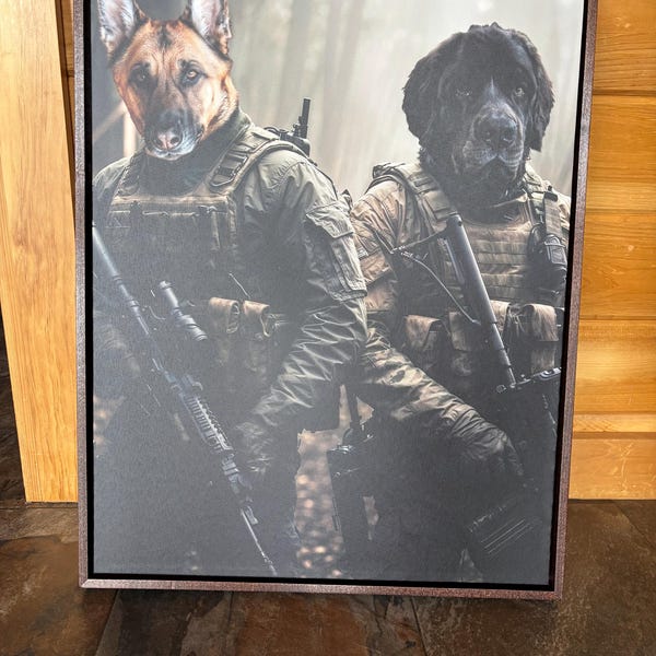 Custom Pet Portrait, Funny Dog Portrait, Family and Pet Portrait ...