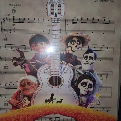 Disney Coco Remember Me Sheet Music Art Print Gift, Disney Nursery Gift ...