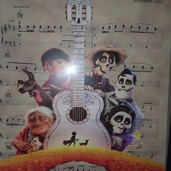 Disney Coco Remember Me Sheet Music Art Print Gift, Disney Nursery Gift ...