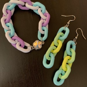 Plastic Chain Links 20mm Beautiful Bright Pastel Color | Etsy