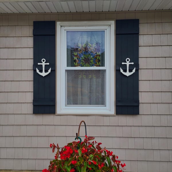 Anchor Shutter Decorations: Weatherproof Coastal Home Decor - Shutter ...