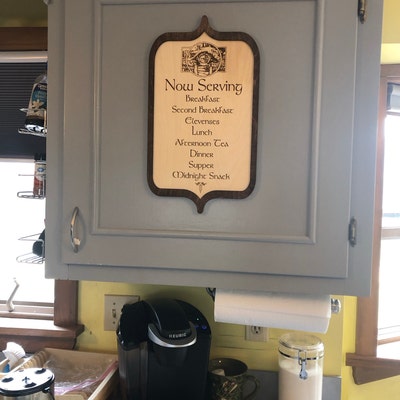 Second Breakfast Sign Wood Engraved LOTR Kitchen Wall Decor. - Etsy