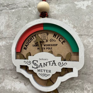 SANTA METER Ornament Customizable SVG Laser Cut Files for | Etsy