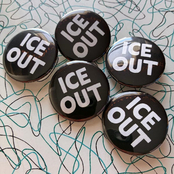 ICE OUT – Anti-ice Agents Protest Pin, No ICE Political Activist Design ...