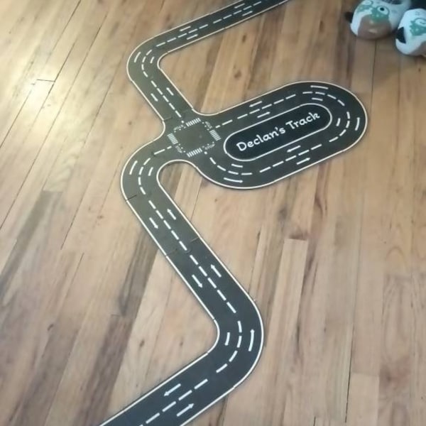 Personalizable Wooden Car Track: Road Track for Hotwheels, Toddler Gift ...