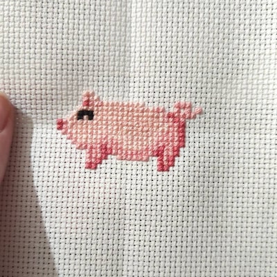 Pig Cross Stitch Patterns Bundle Set of 4 PDF Patterns pink Pig Muddy ...