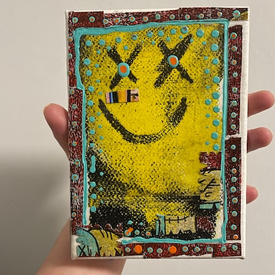 Graffiti Slap Stickers on Priority Mail Label. Block Print. - Etsy