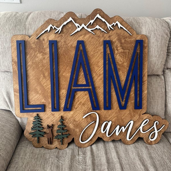 Name Letters for Nursery, Wooden Letters, Name Sign, Baby Shower Decor ...