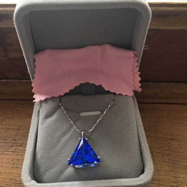 Siberian Blue Quartz Pyramid Pendant, Blue Crystal, Spiritual Gifts ...