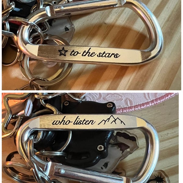 Personalized Carabiner - Engraved Anniversary Gift - Custom Black ...