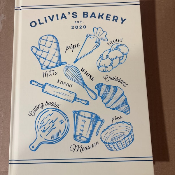 Bread Baking Recipe Book Customised Bake Journal Personalized for Baker ...