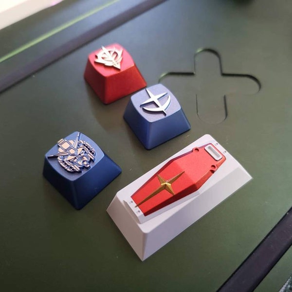 GUNDAM Keycaps Anime Cherry Mx Metal Key Cap ESC Enter Shift 1X 1U 2 ...