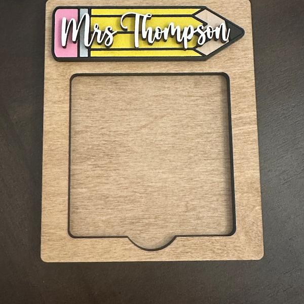 Teacher Sticky Note Holder, Personalized Sticky Note Holder, Teacher ...