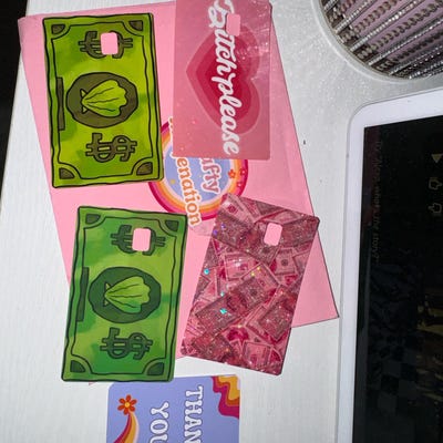 Pop Art Credit Debit Card Sticker, Pink Aesthetic Credit Card Sticker ...