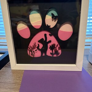 3D Cat, 3D Paper Cut Shadow Box Template, Multicolor Cat Svg ...