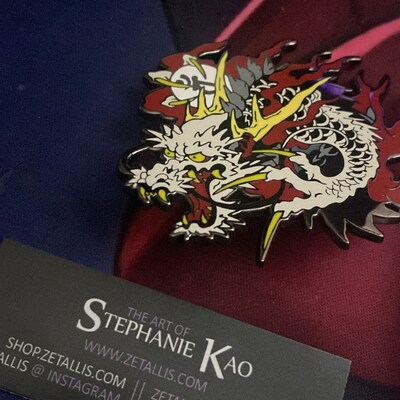 YK Dragon of Dojima enamel Pin - Etsy