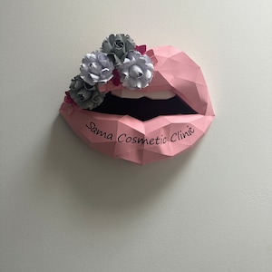 Set of 4 Paper Lips Makeup Wall Art Lips Wall Art Dentist Gift Lip Art ...