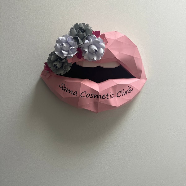 Set of 4 Paper Lips| Makeup Wall Art | Lips Wall Art | Dentist Gift ...