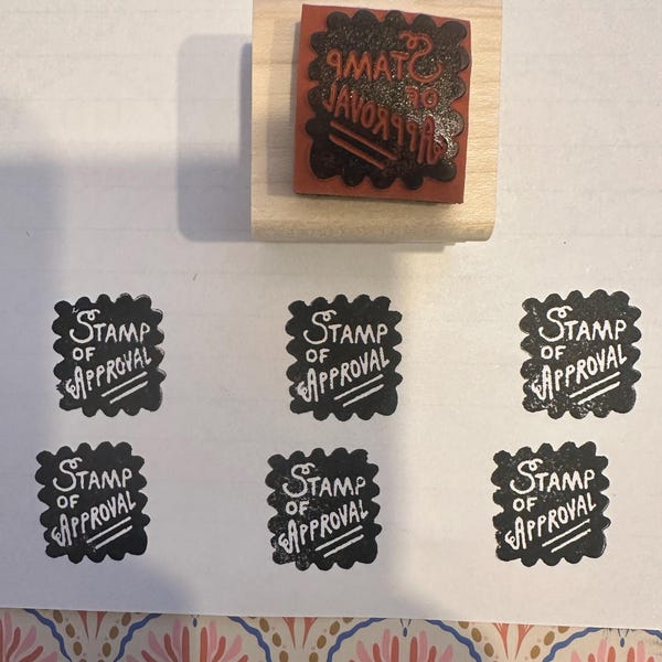 Stamp of Approval Rubber Stamp, Postage Rubber Stamp, Snail Mail Stamp ...