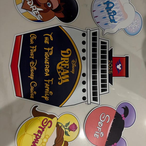 Disney Cruise Door Magnets - Disney Ship Front and Character Inspired ...
