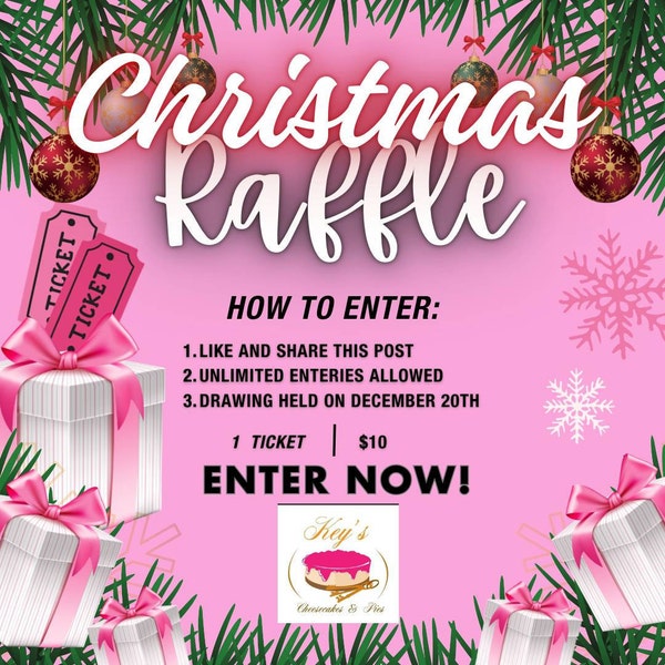 Christmas Raffle Flyer, Christmas Flyer, DIY Flyer Design Template ...