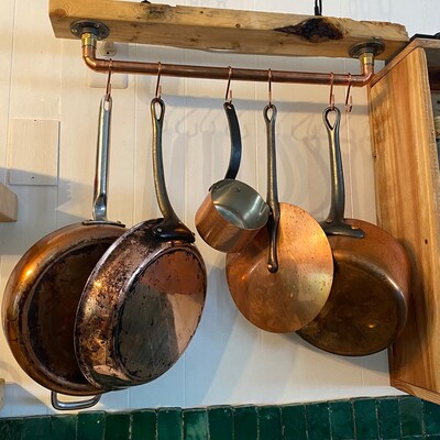 Copper Pipe Rail with Cast Iron Brackets - Etsy