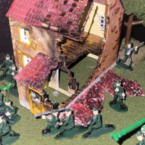 Rubble Building A | WW2 Wargaming Terrain. 3D Printed for Bolt Action ...