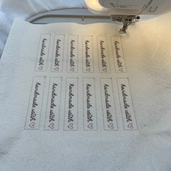 Machine Embroidery Design -ITH Handmade With Love Raggy Hanging Tag ...