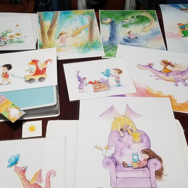 Mabel's Dragon - Girl With Brunette or Blonde Hair Reading to a Dragon ...