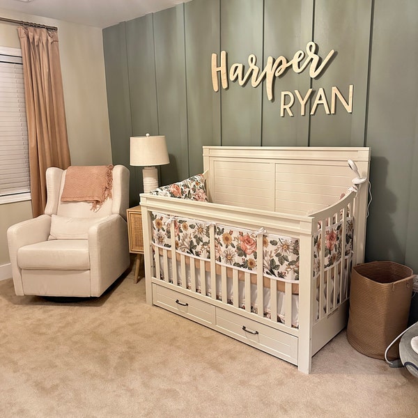 Custom Wood Name Sign for Nursery or Kids Room - First & Middle Name ...