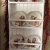 Wood Hanging Plate Rack and Primitive Country Shelf Kitchen Wall ...
