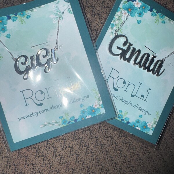 Name Necklace Personalized Gold Layla Style - Etsy