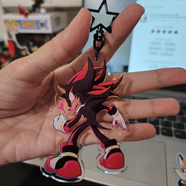 Shadow Hedgehog 3.5' Acrylic Keychain/charms | Double Sided | Super ...
