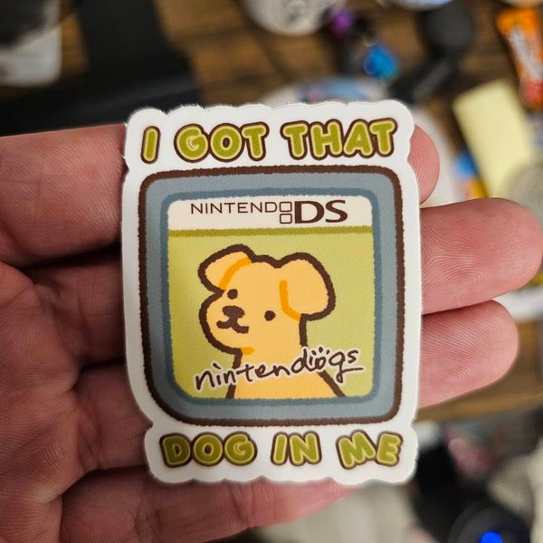 Nintendo DS Nintendogs Dog Sticker | Waterproof Matte Vinyl (2.5") - Etsy