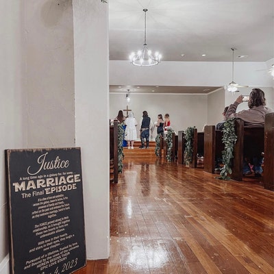 Personalized Carved Wooden Sign marriage the Final Episode ... Star ...