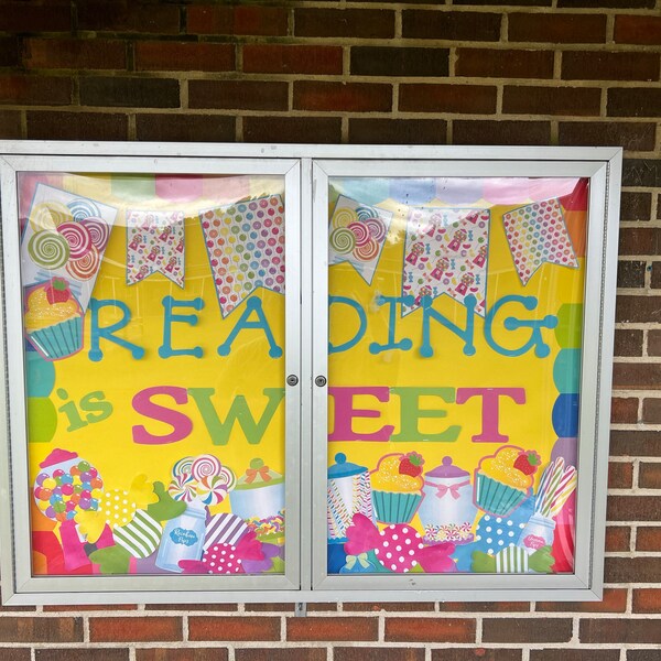 Sweet Year Bulletin Board Candy Shop Store Back to School Display Kit ...